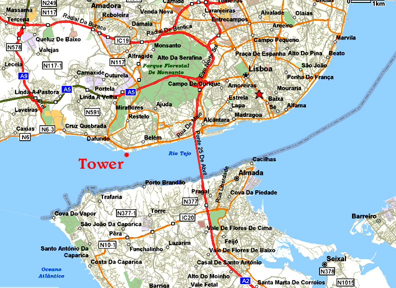 Belem Lisbon Portugal Map